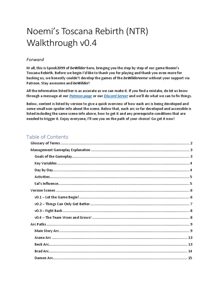 NTR Walkthrough v0 4 Official | PDF | Waiting Staff | Leisure
