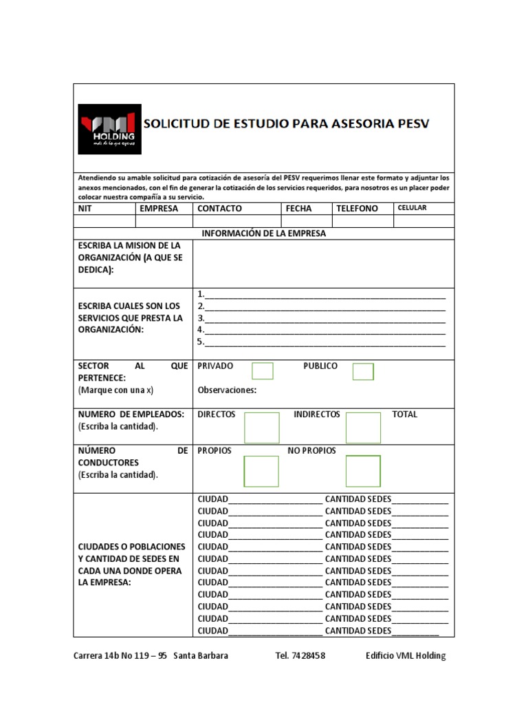 Formato Cotizacion Pesv | PDF | Business