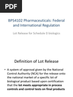 Lot Release Guidance for Biologic Drugs | PDF | Clinical Trial ...