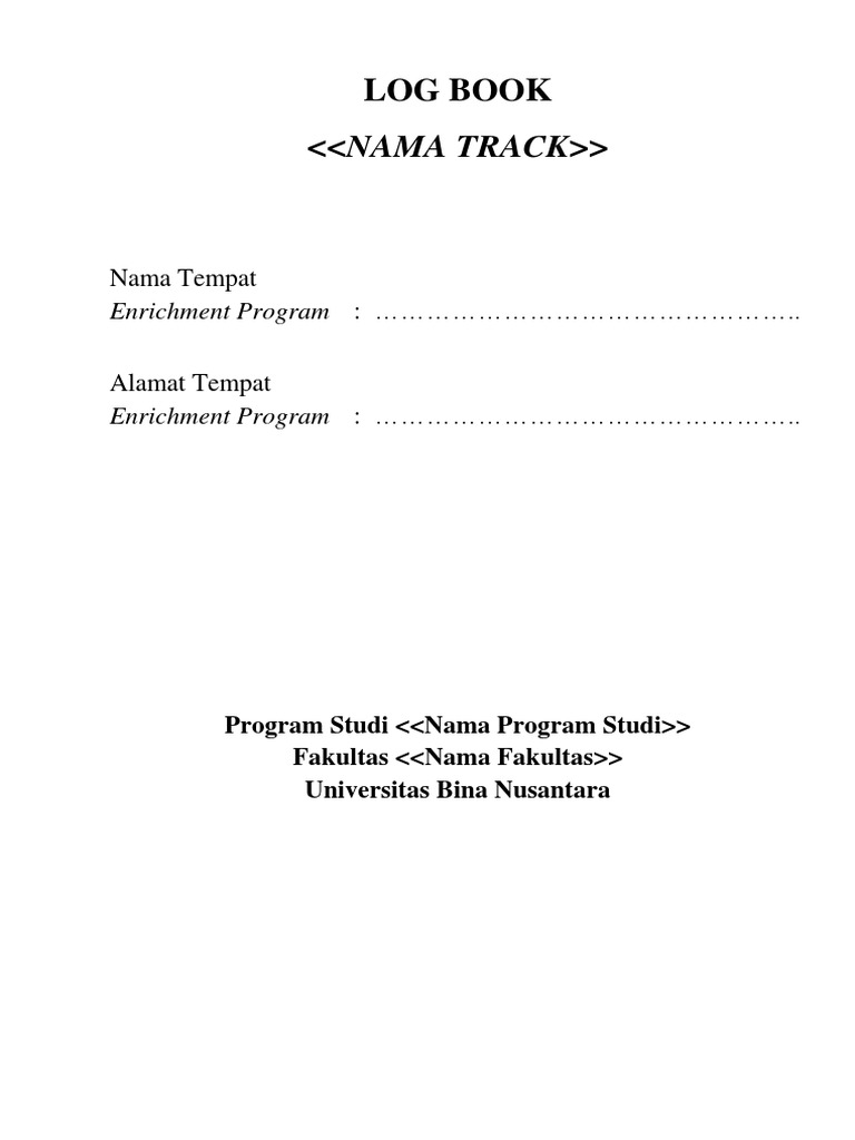 Student Log Book Template PDF | PDF | Art | Technology & Engineering