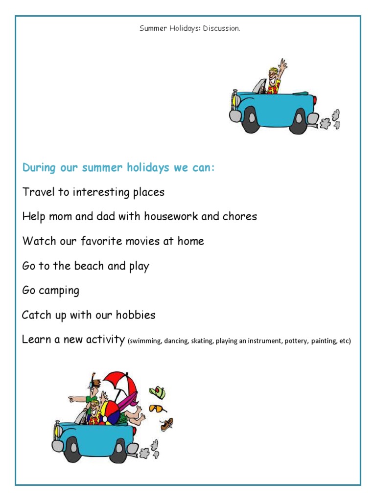Summer Holidays | PDF