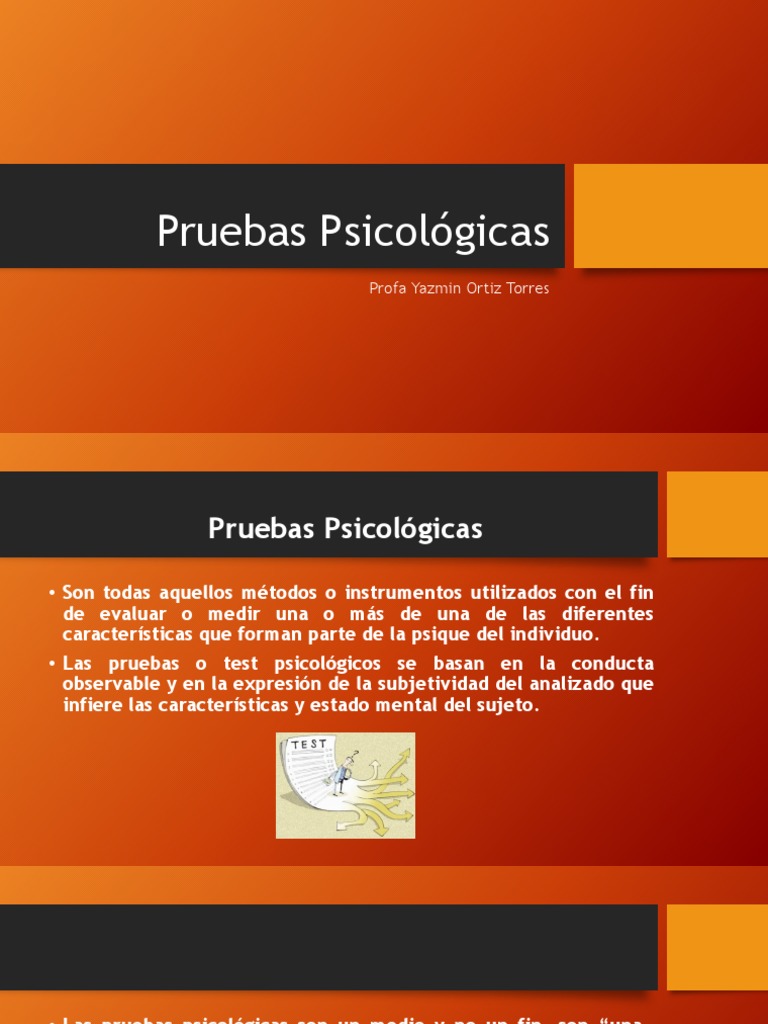Pruebas Psicológicas y Tipos | PDF | Inteligencia | Sicología