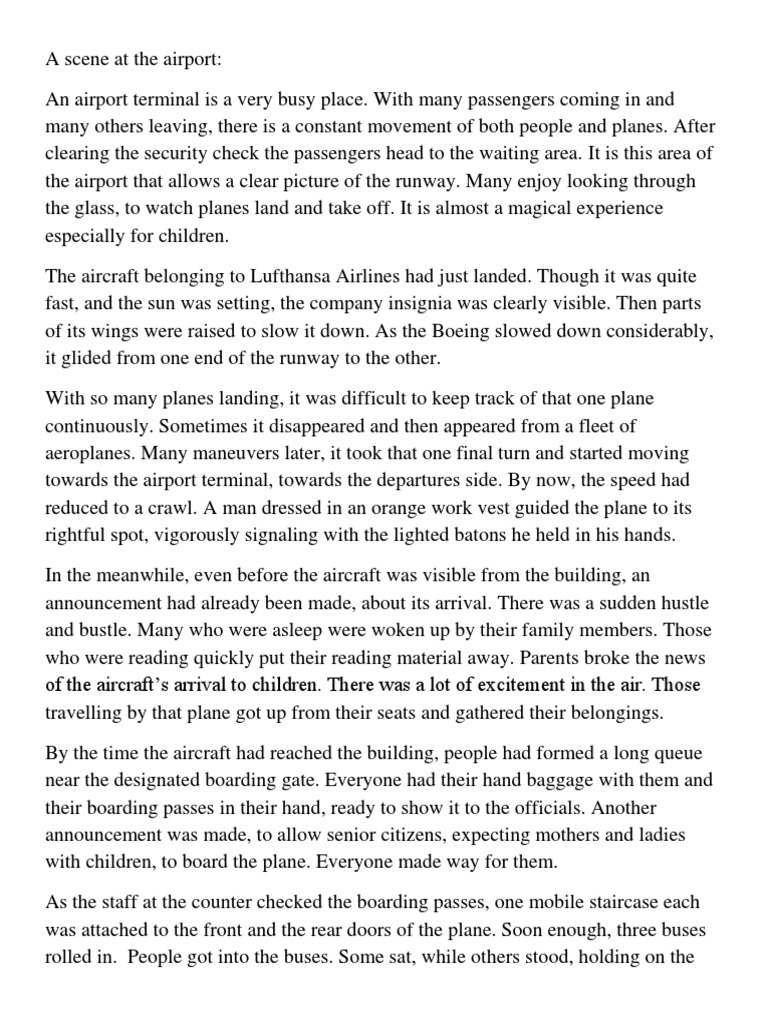 A Scene at The Airport | PDF | Airport | Airplane