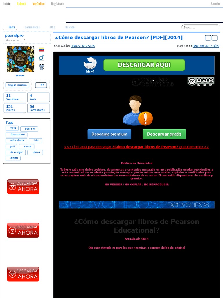 Como Descargar Libros de Pearson PDF 2014 Identi PDF | PDF | Archivo de ...