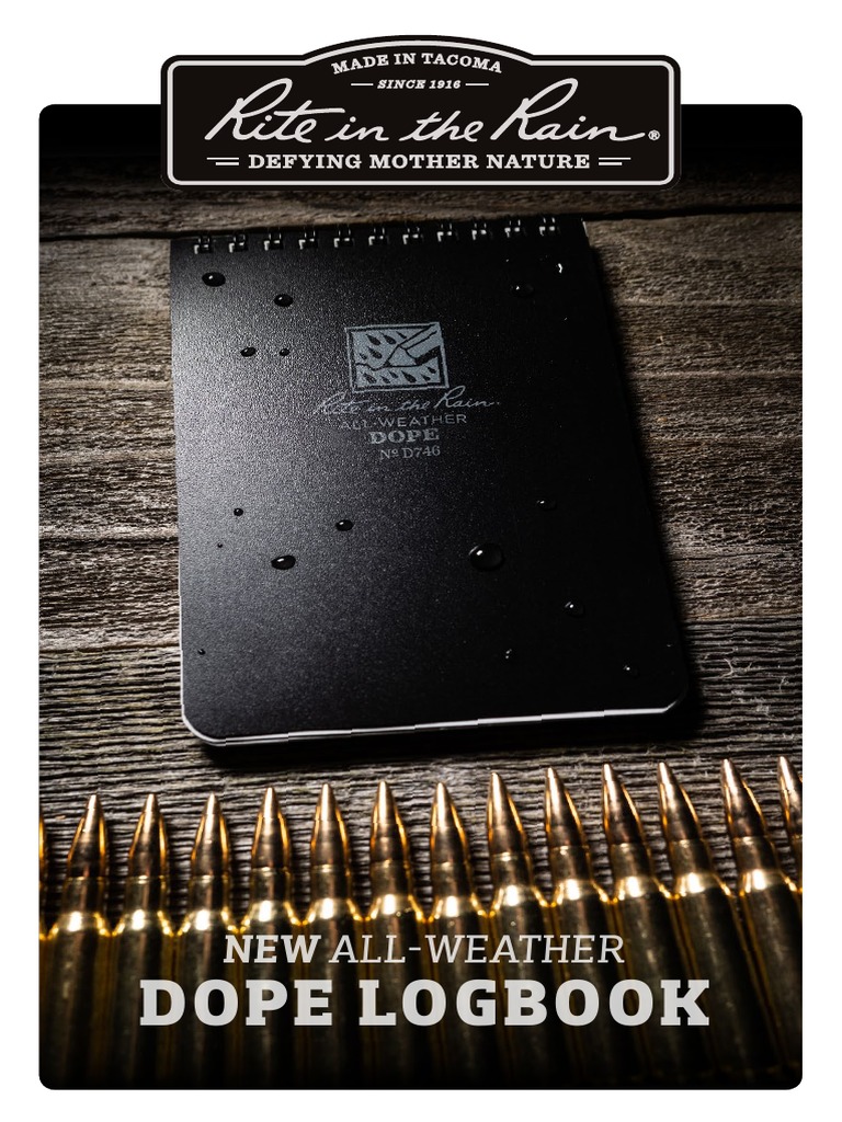 Rite in The Rain DOPE Logbook | PDF