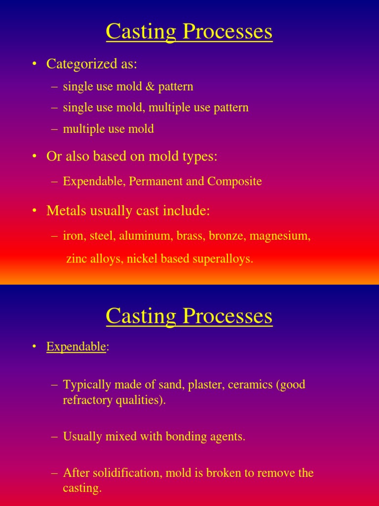 Casting Processes | PDF | Casting (Metalworking) | Building Engineering
