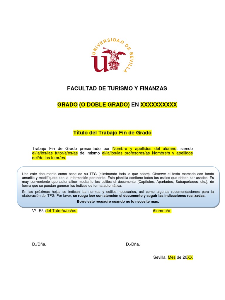 Plantilla TFG | PDF | Estilo apa | Bibliografía