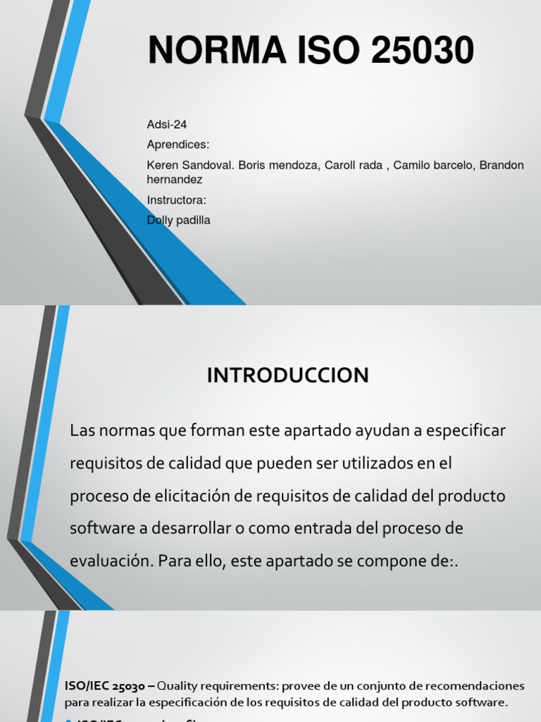 Normas Iso | PDF | Calidad (comercial) | Software