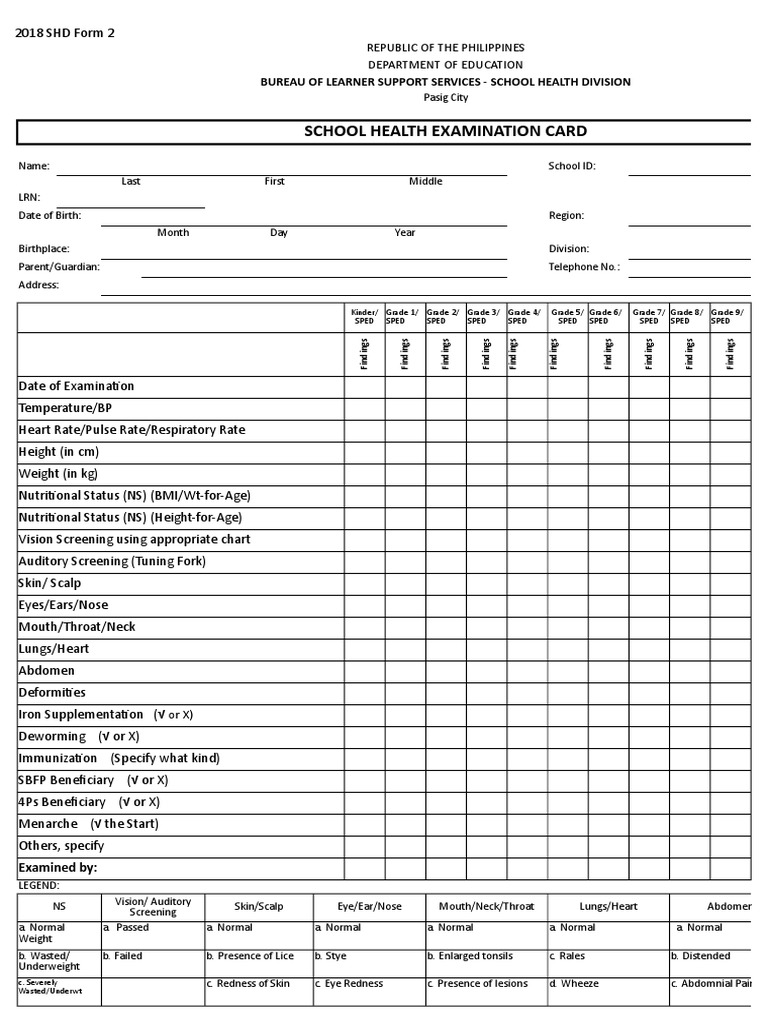 SHD Form 2 | PDF | Human Tooth | Periodontology