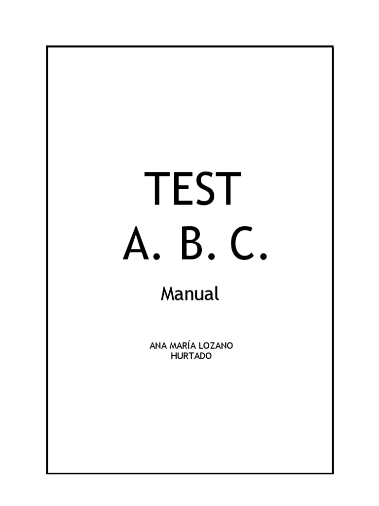 Test ABC-VGC ANA MARIA | PDF | Memoria | Maestros