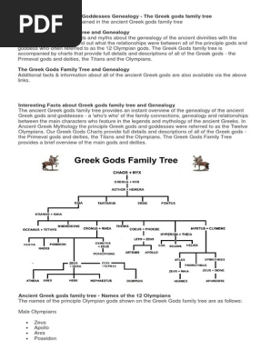 Gaea Greek Mythology Family Tree