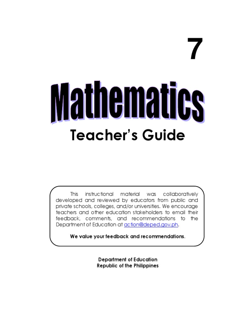 Grade 7 TG Math 1st Quarter PDF | PDF | Blood Type | Set (Mathematics)