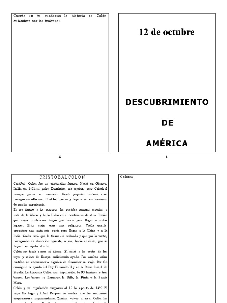 Lectura con ejercicio sobre el descubrimiento de América | PDF ...