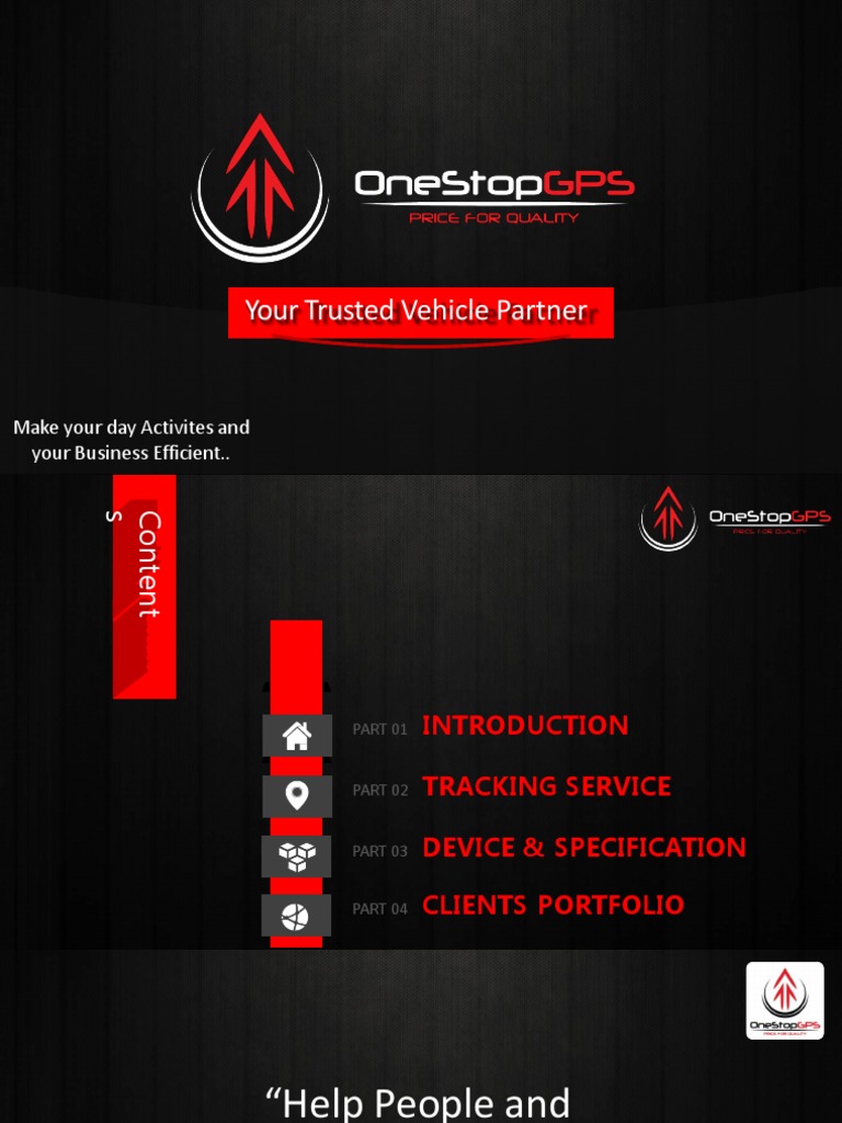 One Stop Gps Company Profile Pdf Systems Engineering Computing
