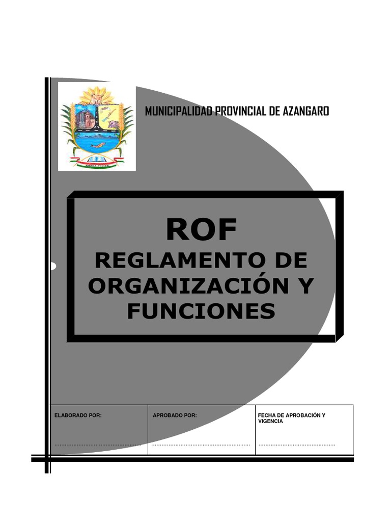 ROF Azangaro | PDF | Alcalde | Gobierno local
