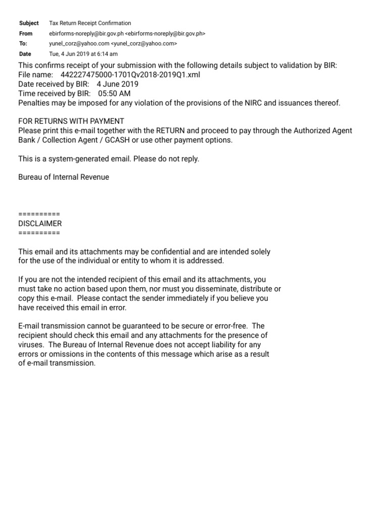 Yahoo Mail Document - Tax Return | PDF | Government Finances | Government