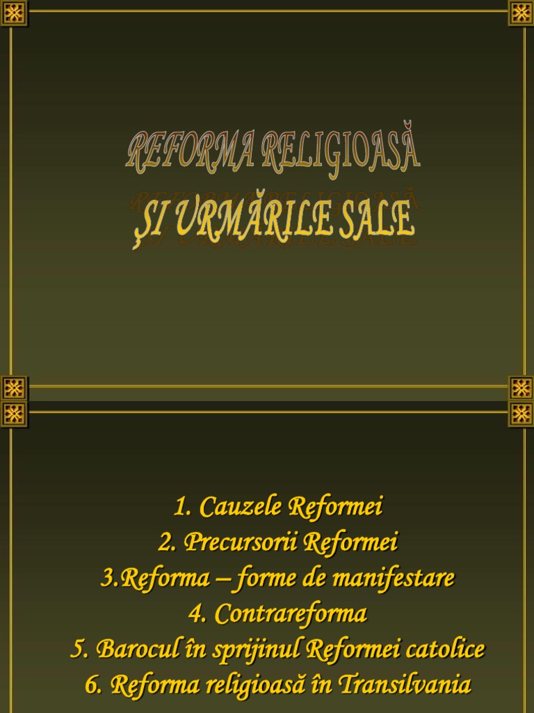 Reforma Religioasa | PDF