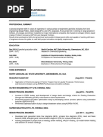 Mehwish CV | PDF | Plastic | Engineering