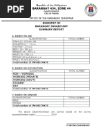 Individual Record of Barangay Inhabitant | PDF