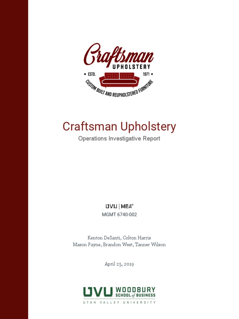 Craftsman Final Report | PDF | Project Management | Warehouse