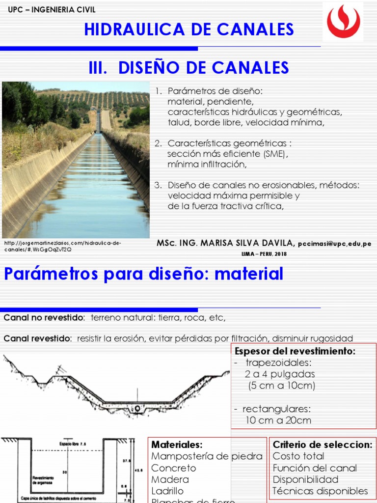 Diseño De Canales Pdf Naturaleza