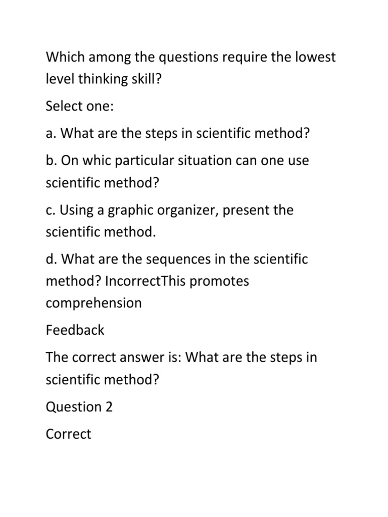 Low-Level Thinking Skills in Education | PDF | Validity (Statistics ...