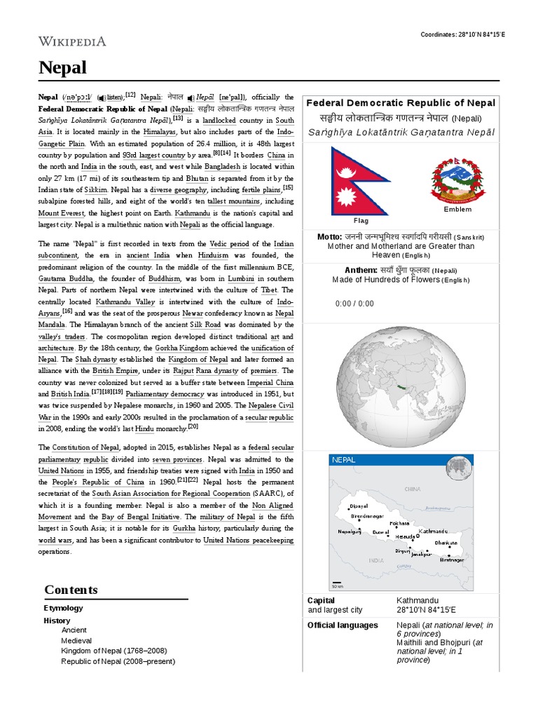 Nepal | PDF | Nepal | Himalayas
