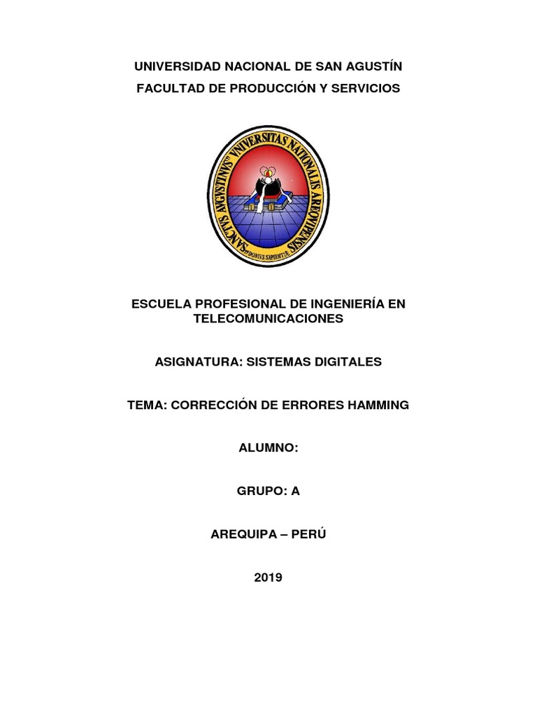 Codigo Hamming | PDF | Detección y corrección de errores | Informática ...