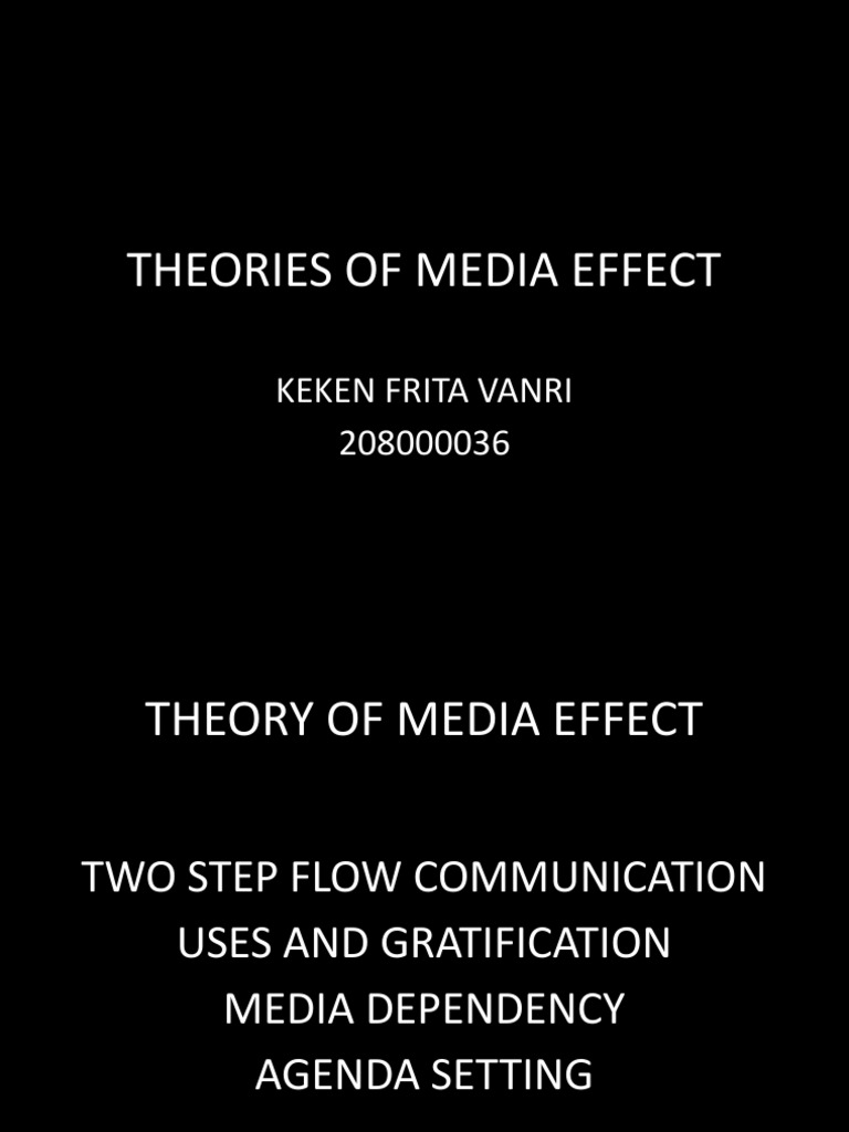 Media Effect Theories Explained | PDF | Social Psychology | Human Nature