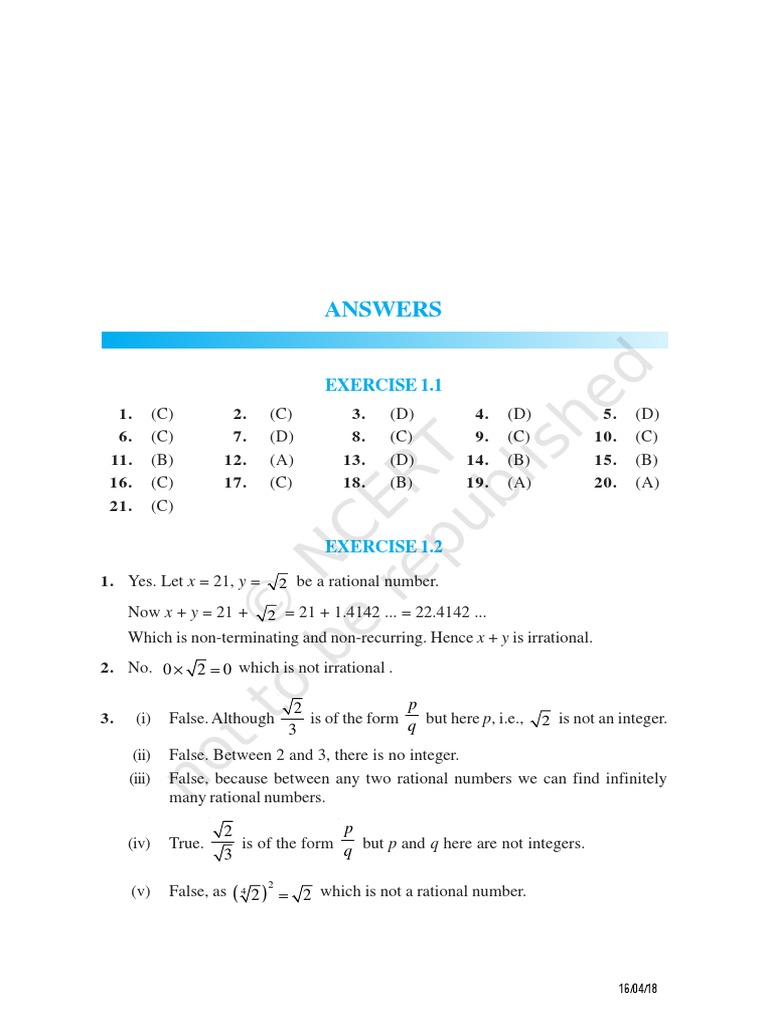 Answers: Exercise 1.1 | PDF | Euclidean Geometry | Geometry