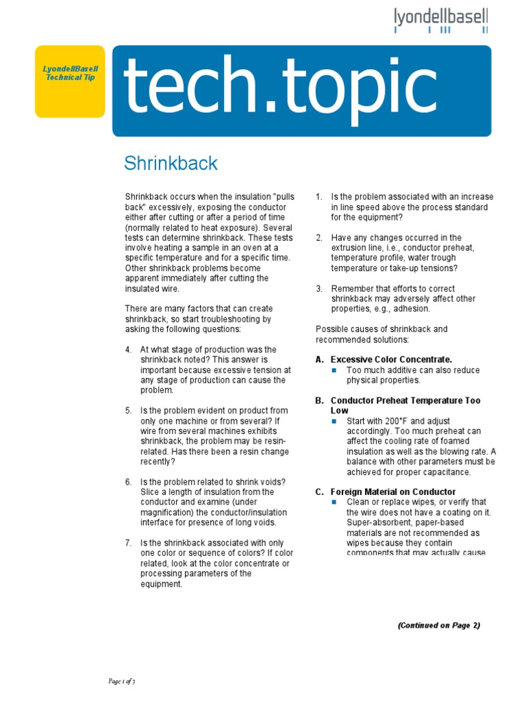 Shrink Back | PDF | Extrusion | Thermal Insulation