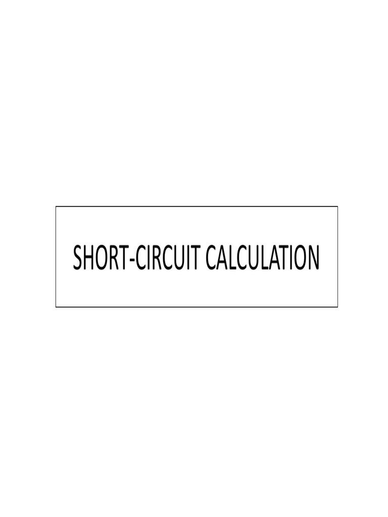 Short Circuit Calculation | Download Free PDF | Electrical Impedance ...