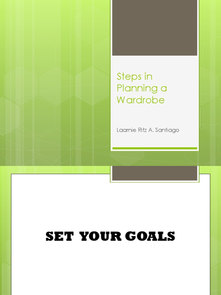 Steps in Wardrobe Planning | PDF