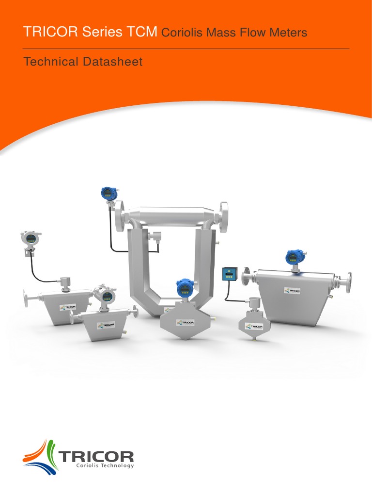 TRICOR TCM Coriolis Flow Meters - Range Catalogue | PDF | Flow Measurement | Calibration