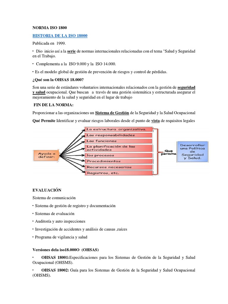 Norma Iso 1800 | PDF | Iso 9000 | Seguridad y salud ocupacional