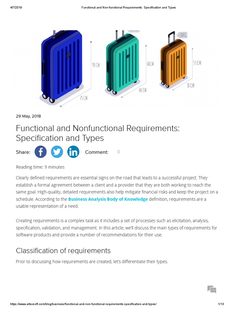 Functional and Non-Functional Requirements - Specification and Types ...
