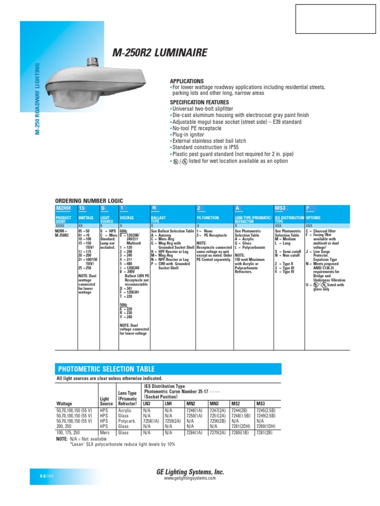 Road m250r2 | PDF | Electric Power | Lighting