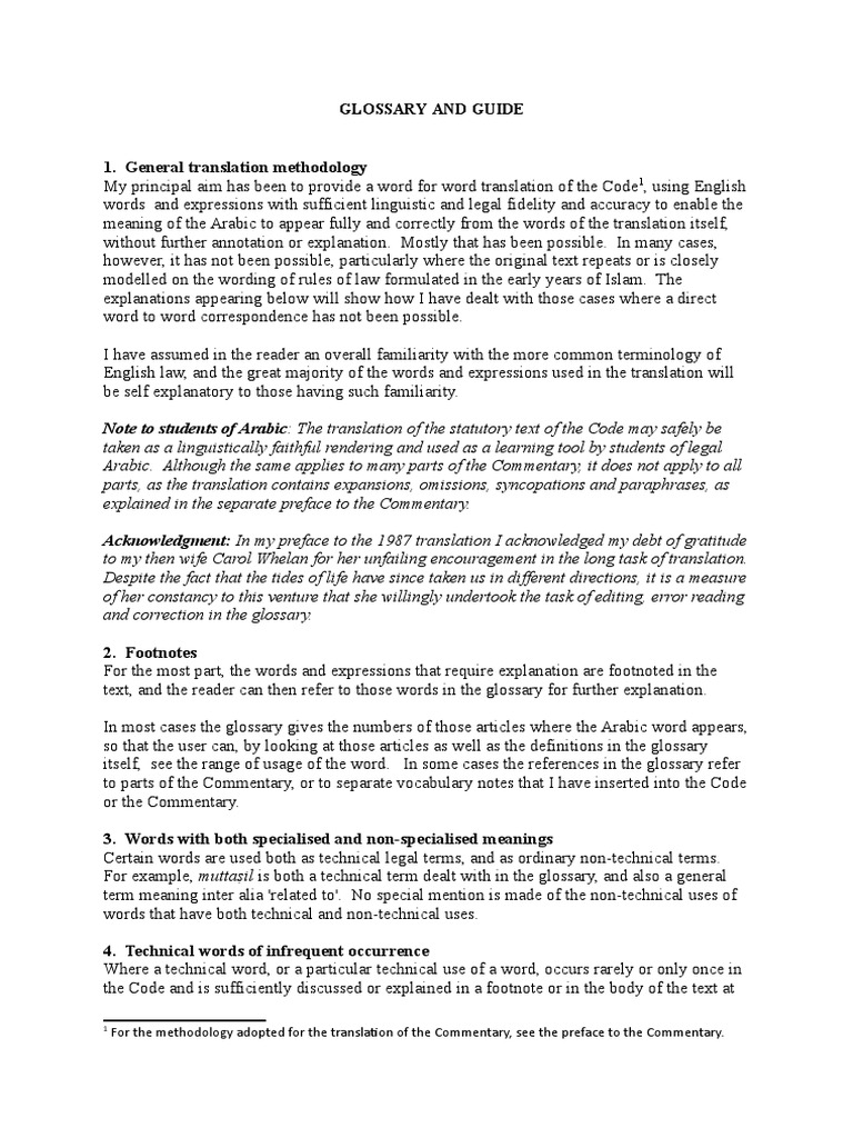 UAE Civil Code Glossary | PDF | Grammatical Number | Verb