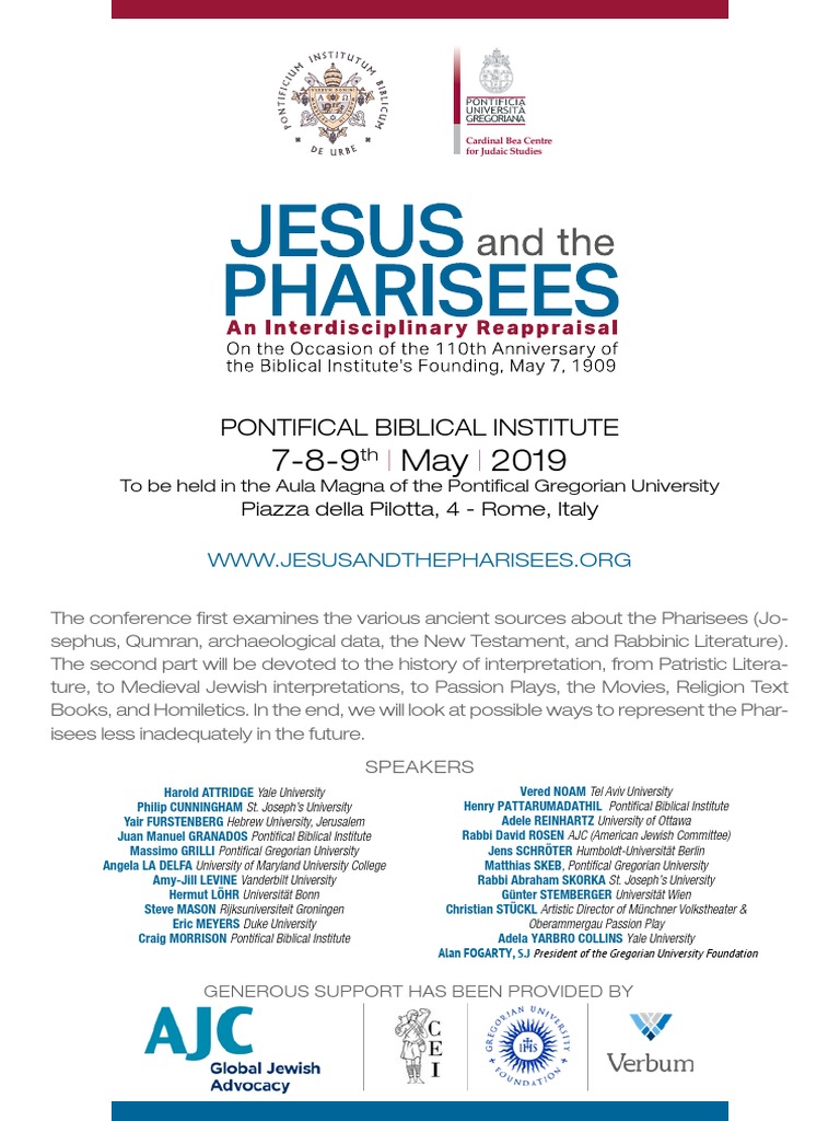 Pharisees Conference Rome 2019 | PDF | Pharisees | Gospel Of Matthew