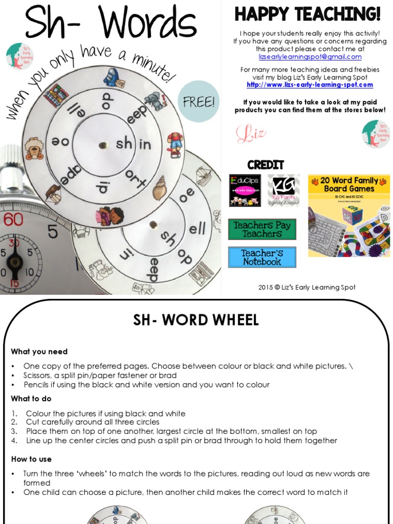 SH Word Digraphs | PDF