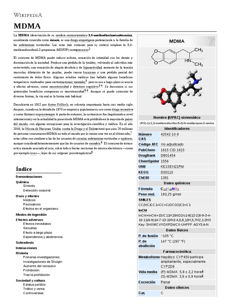 MDMDA | PDF | Mdma | Farmacología