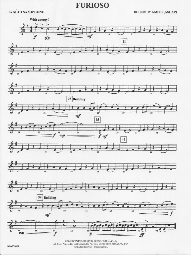 Furioso Alto Sax PDF | PDF