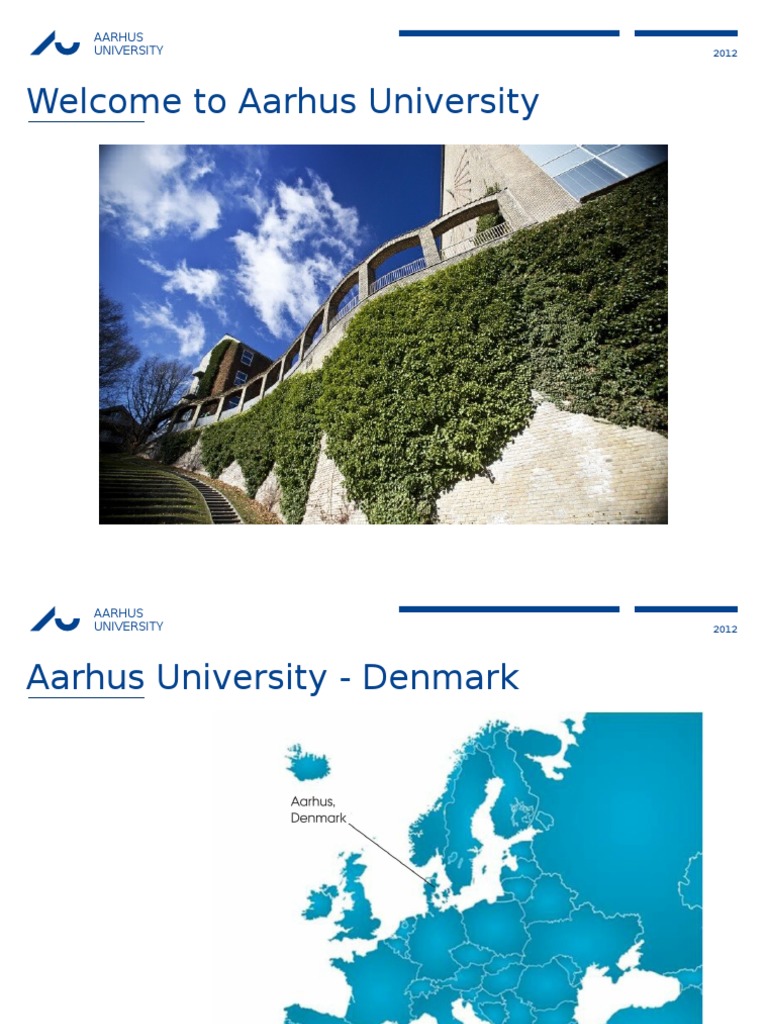 Welcome To Aarhus University | PDF | Denmark | University