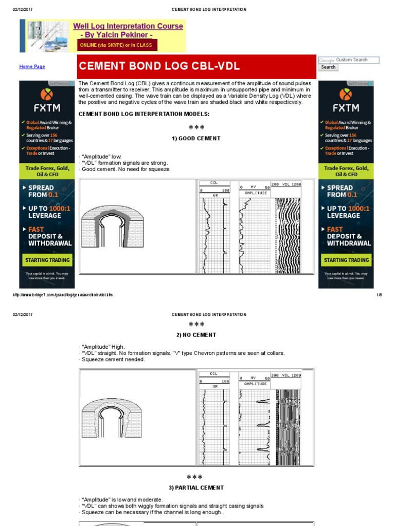 Cement Bond Log Interpretation | PDF | Amplitude | Waves