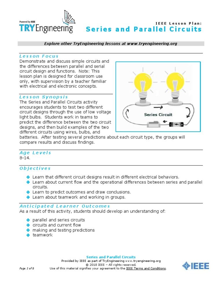 Series and Parallel Circuits: Lesson Focus | PDF | Series And Parallel ...