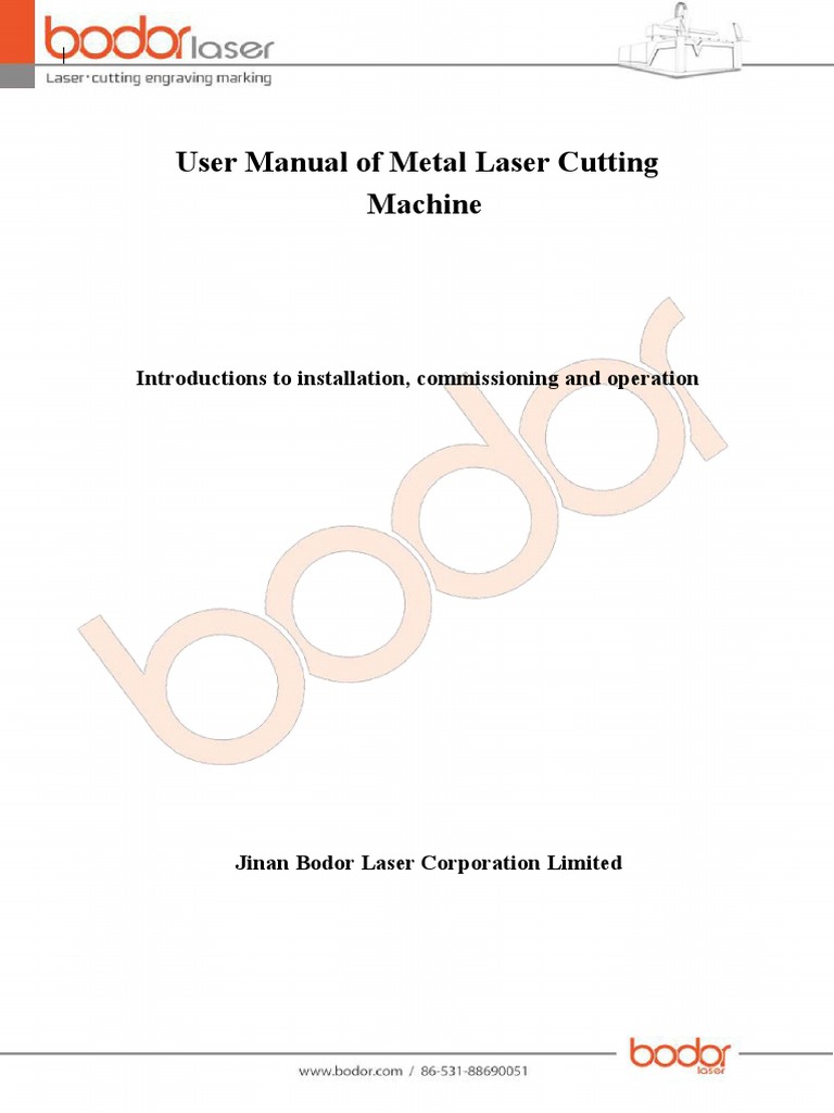 Bodor Fiber Lasers Cutting Machines User Manual-B PDF | PDF | Switch ...