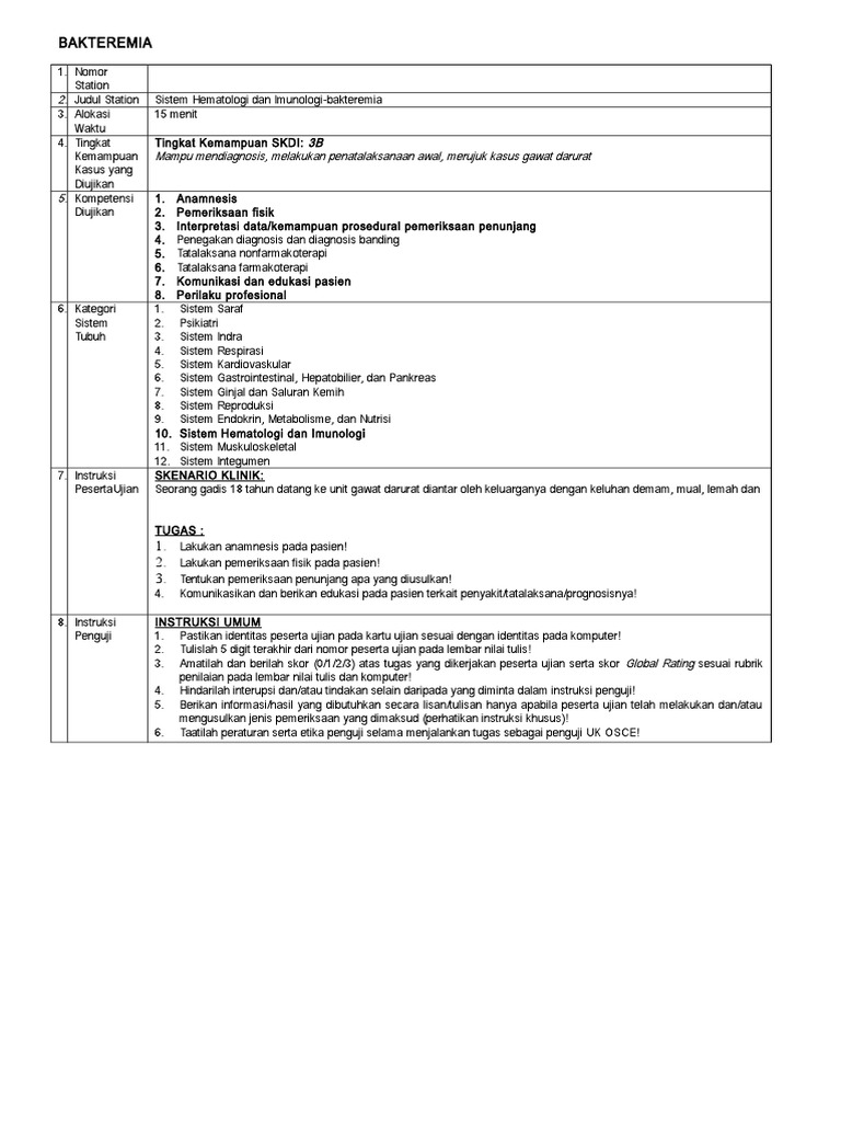 Bakteremia: Diagnosis dan Penatalaksanaan | PDF