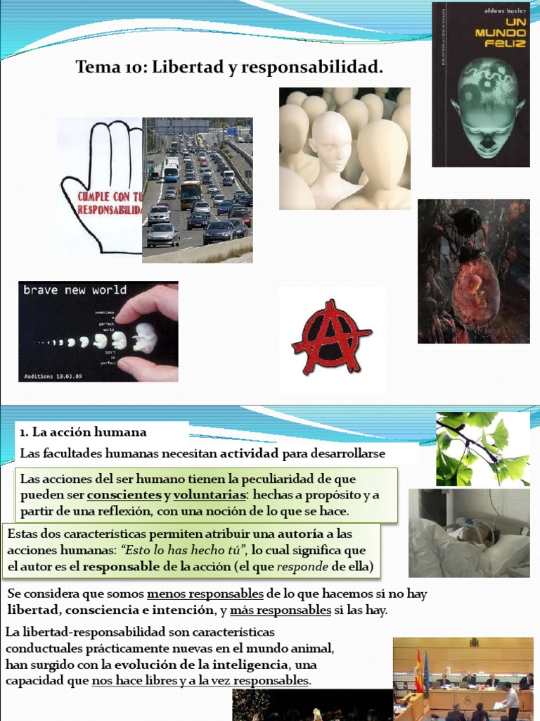 Tema 10 Libertad y Responsabilidad | Descargar gratis PDF | Determinismo | Libertad