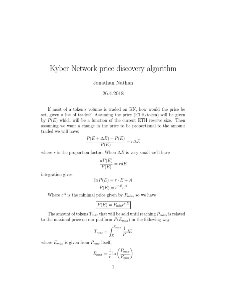 Kyber Price Discovery | PDF | Ratio | Teaching Mathematics