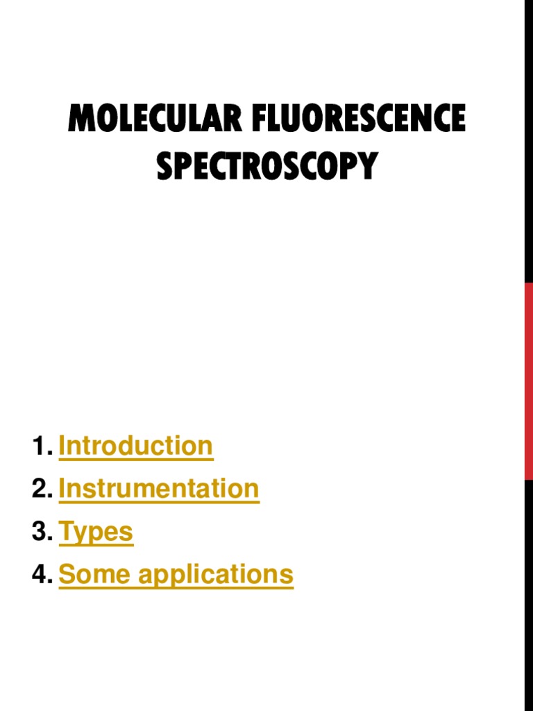 Molecular Fluorescence Spectros | PDF | Fluorescence Spectroscopy ...